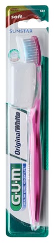 Gum Original White Toothbrush Soft Compact with Cap, 561BTM - Asst ...